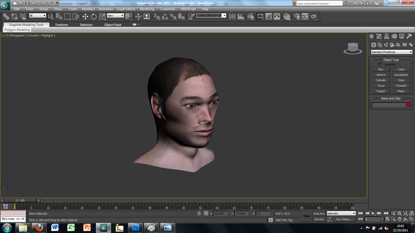 Virtual Environments: Creating the face bitmap