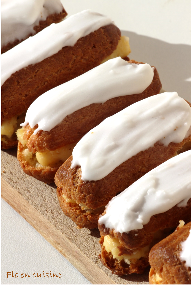 Flo en cuisine: Un livre, une recette : Eclairs à la vanille