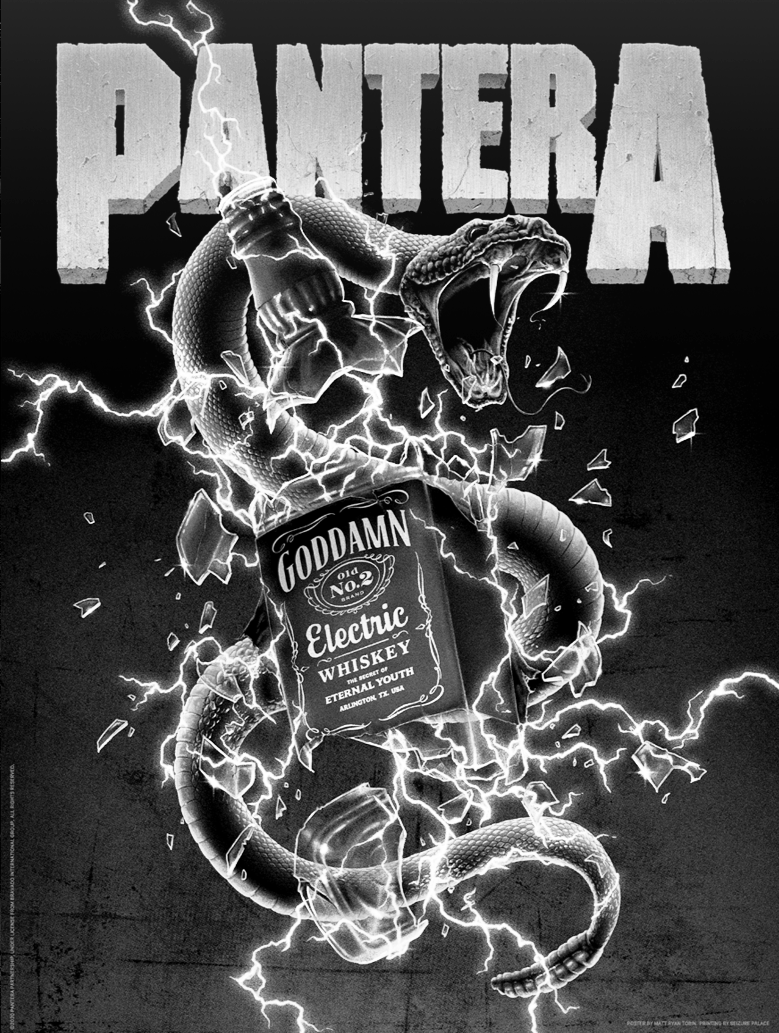 INSIDE THE ROCK POSTER FRAME BLOG: Pantera Posters By Matt Ryan Tobin ...