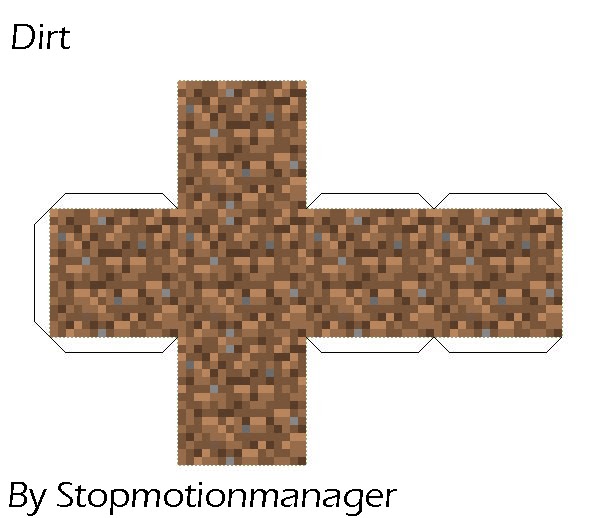 Minecraft Papercraft Dirt at Marcelo Mulkey blog