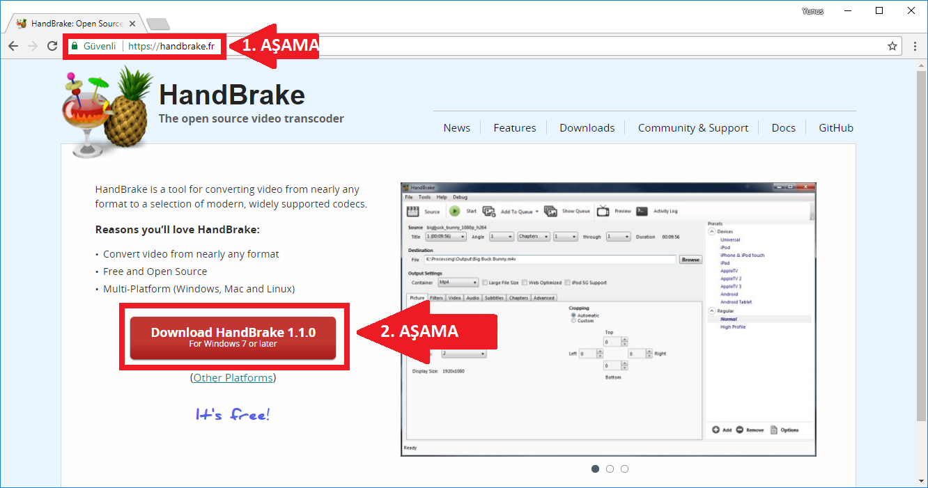 Handbrake app - velogulf