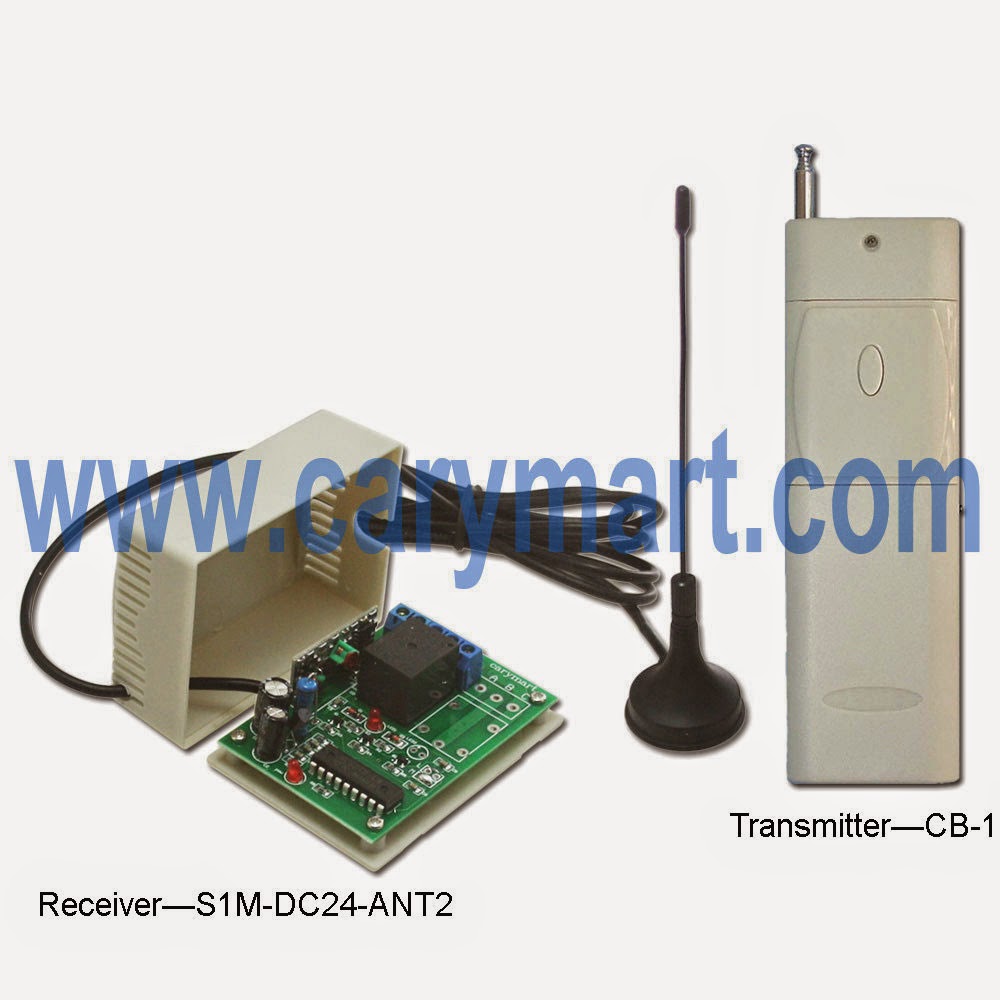 1 Channel 24V Momentary Long Range Remote Radio Transmitter and Receiver