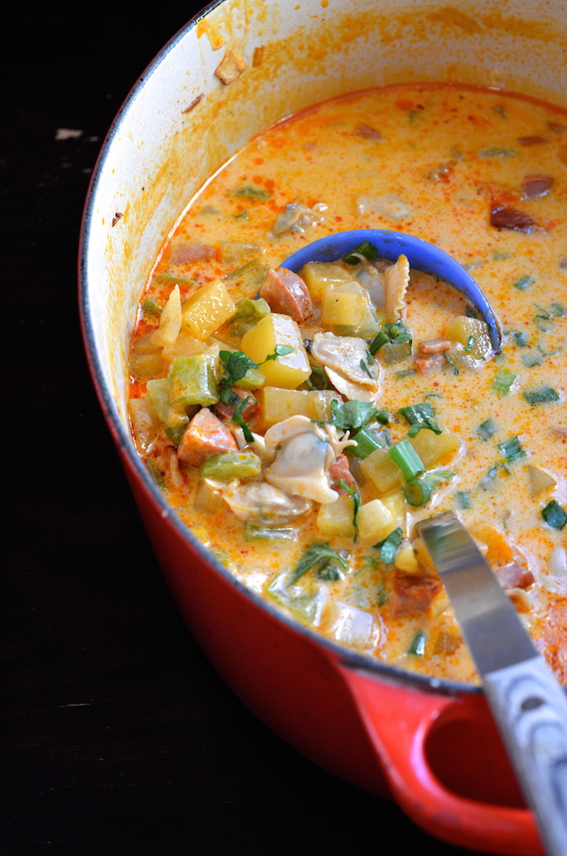 Spicy Chorizo Clam Chowder - Always Order Dessert