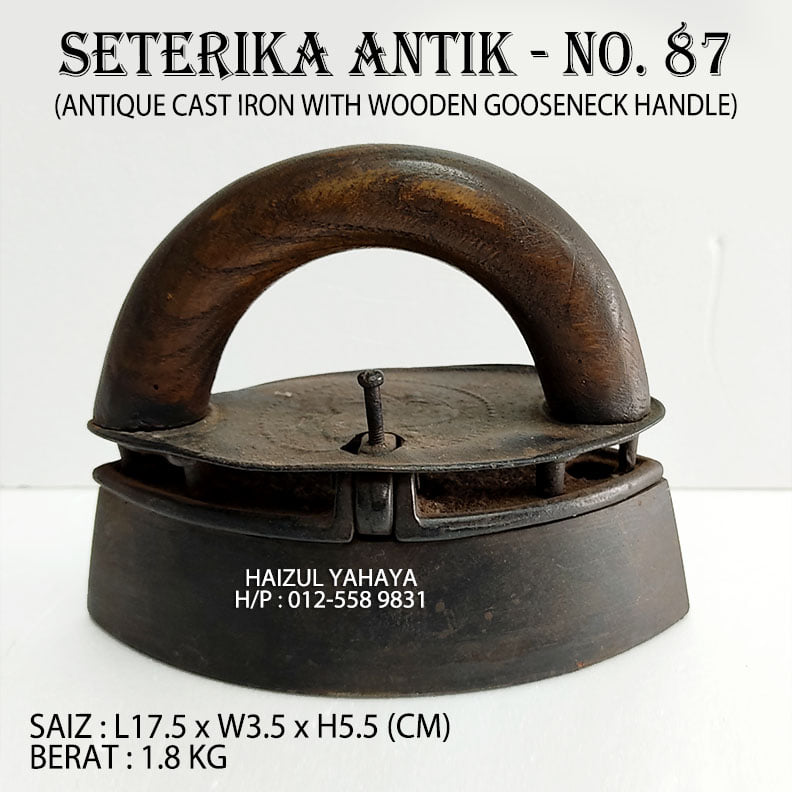 Haizul-Antique: SETERIKA ANTIK (ANTIQUE CAST IRON WITH WOODEN GOOSENECK ...