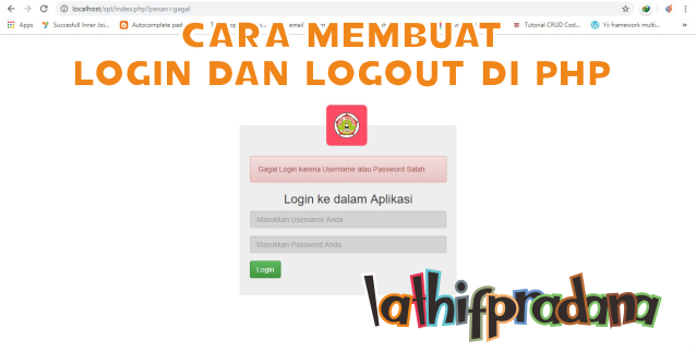 Cara Membuat Form Login dan Logout dengan Bootstrap [Part 2 ... Cara Membuat Form Login dan Logout dengan Bootstrap [Part 2 ...
