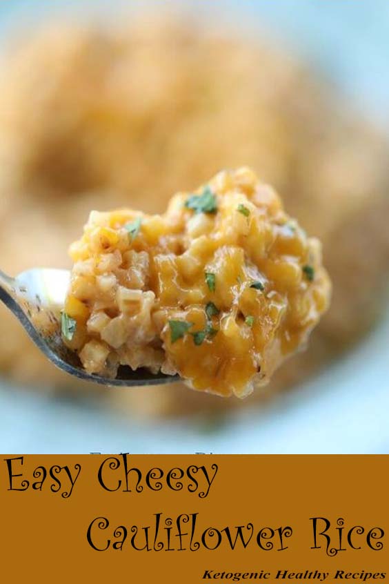 Easy Cheesy Cauliflower Rice - Chicken Recipes Healthy Parmesan