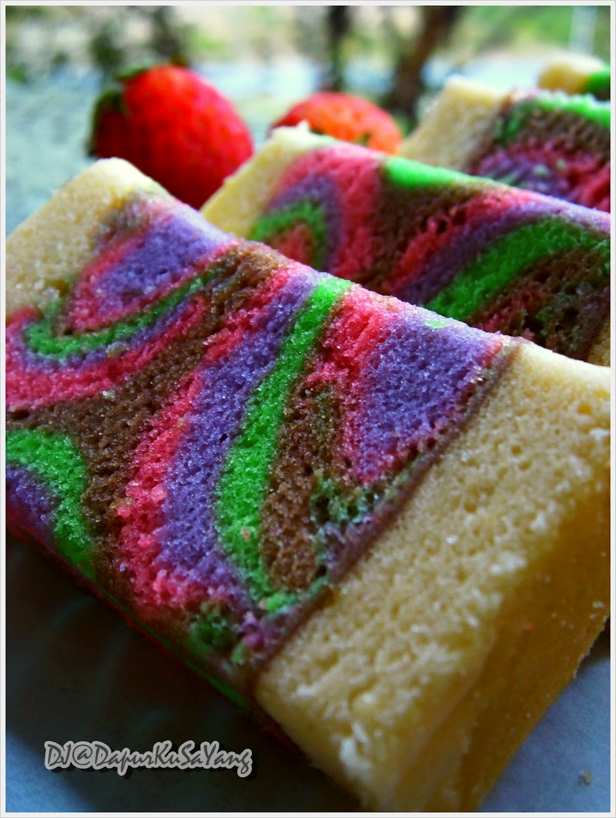 DapurKu SaYang: Kek Velvet Kukus (Marble/Pelangi)