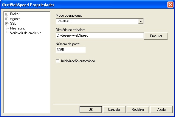 Progress/WebSpeed: Configuração WebSpeed