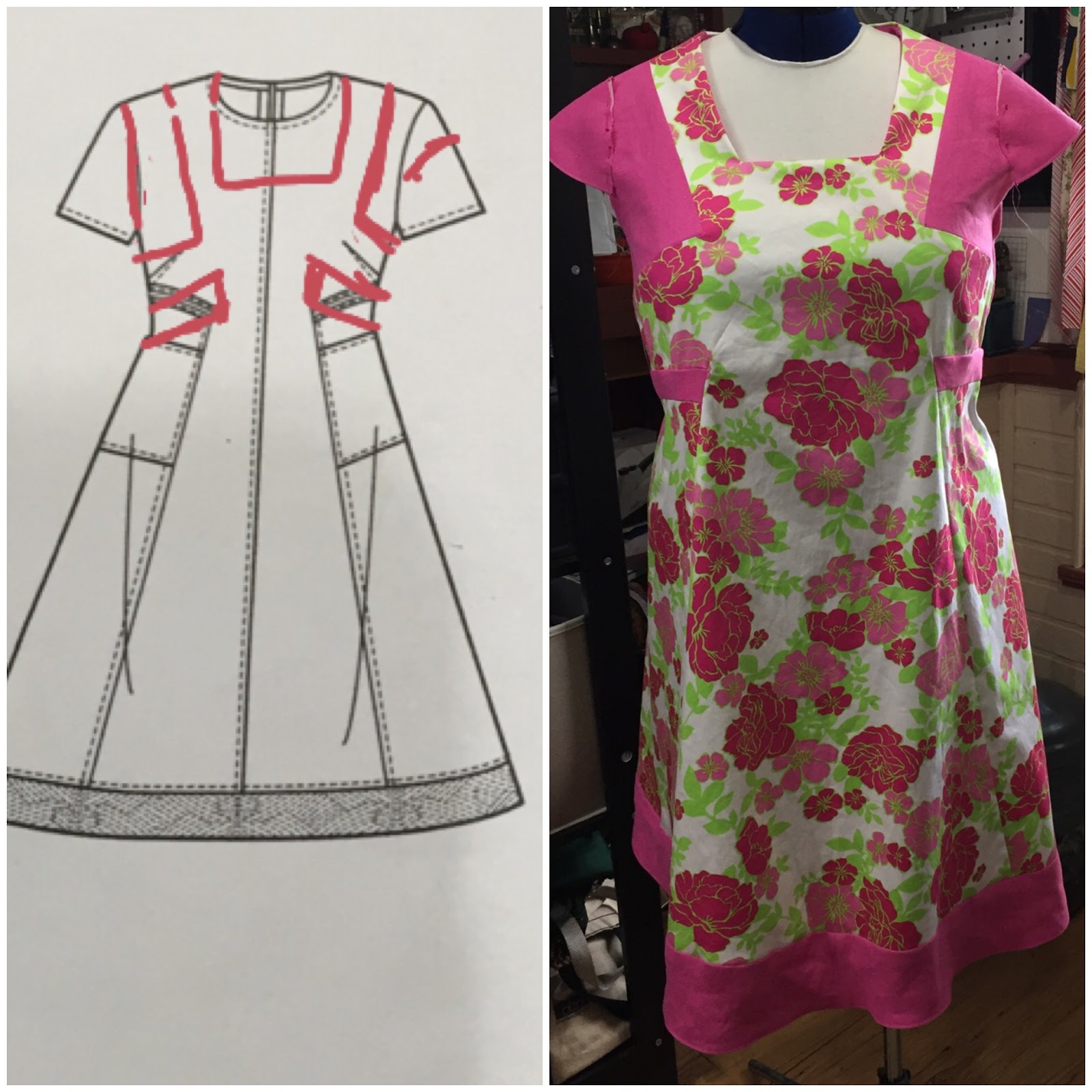 10 sewing machines & a serger: Inset corner tutorial