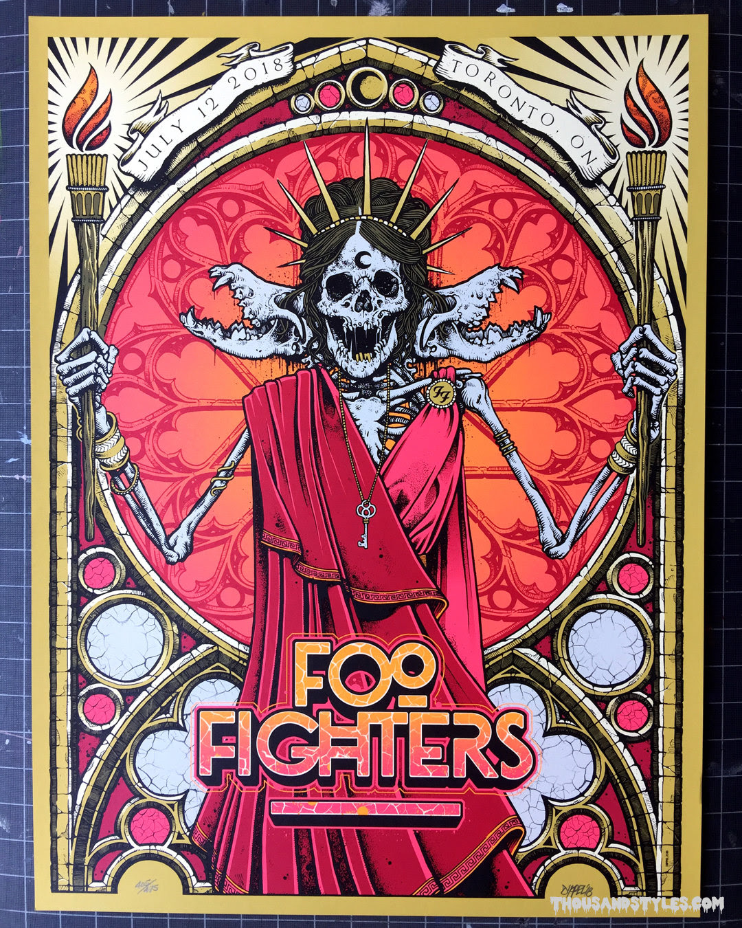 INSIDE THE ROCK POSTER FRAME BLOG: Dan Dippel 1000Styles Foo Fighters ...