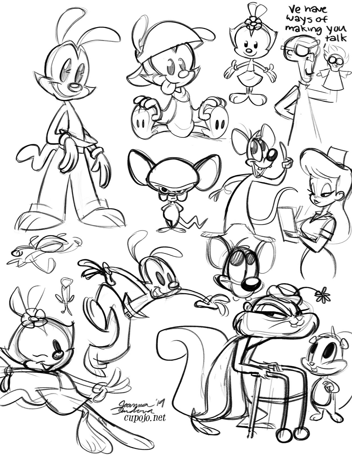 Joanna Davidovich's Art & Animation Blog: Animaniacs Sketching