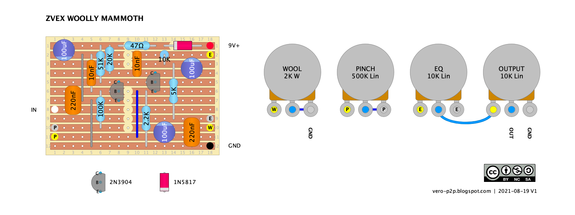 August 2021 | Guitar Effects - Vero - Point to Point - Tag Board Layouts