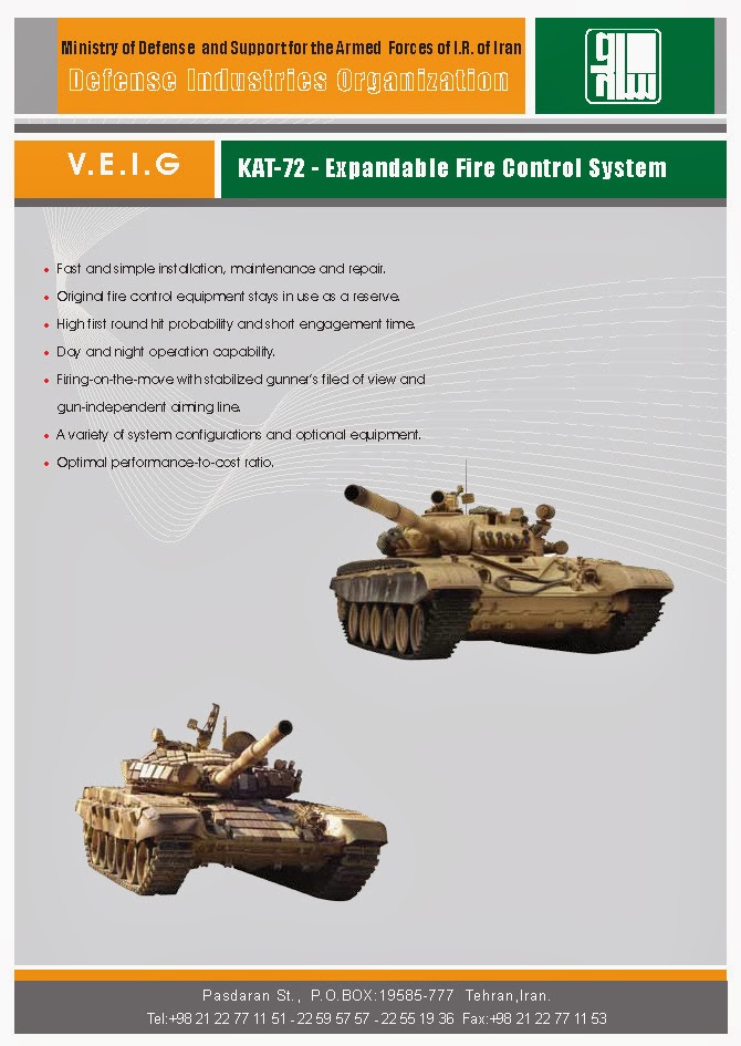 Details of Modernized Iranian T-72 Main Battle Tank (MBT) | Global ...