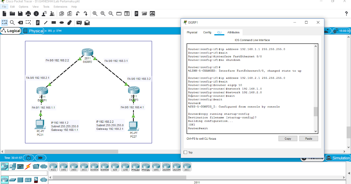 Cisco Packet Tracer - Konfigurasi Enhanced Interior Gateway Routing ...