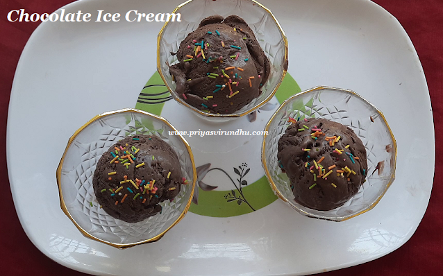 Priya's Virundhu: Chocolate Ice Cream Recipe/Easy, Rich & Creamy ...