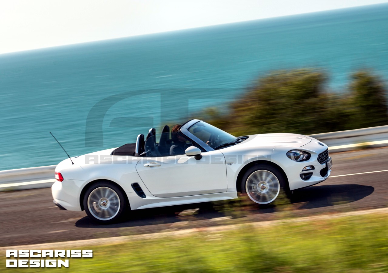 Ascariss Design: Fiat 124 Spider Mid-Engine