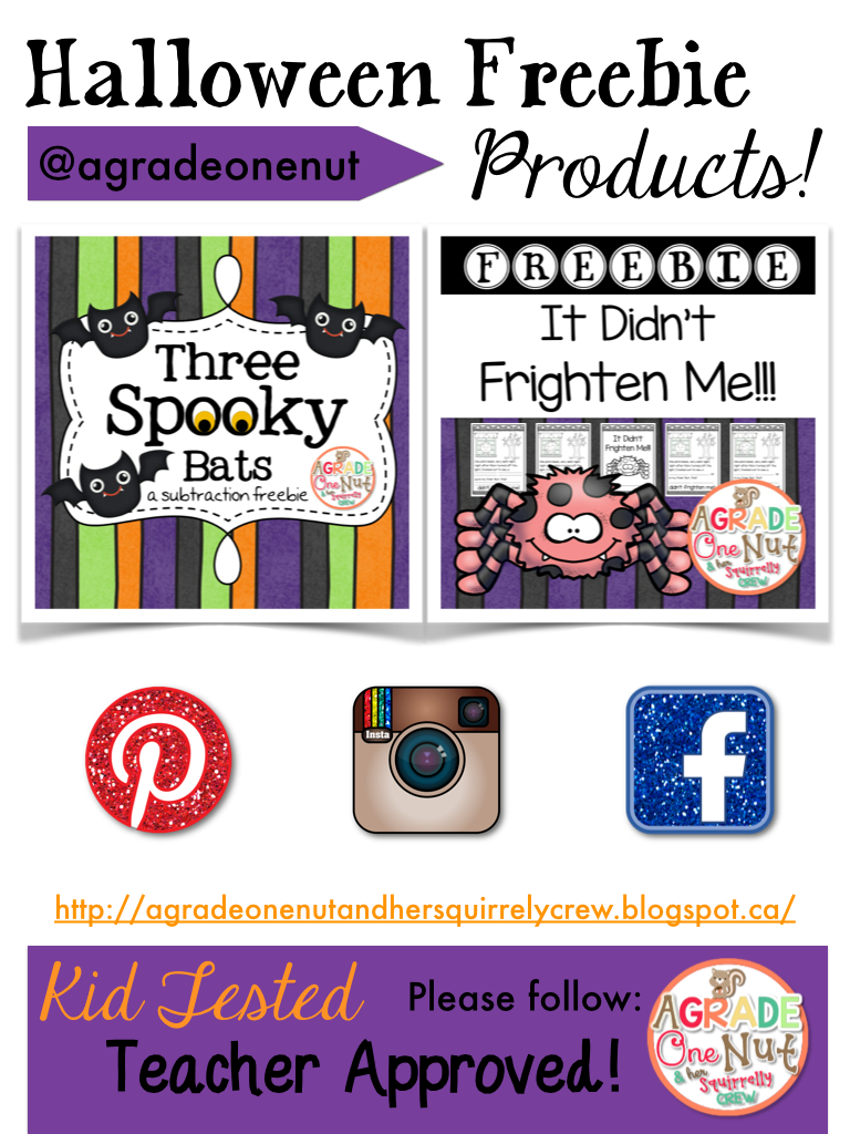 A Grade One Nut and Her Squirrelly Crew: Halloween FREEBIES