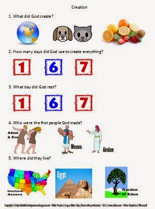 Bible Fun For Kids: Genesis Worksheets