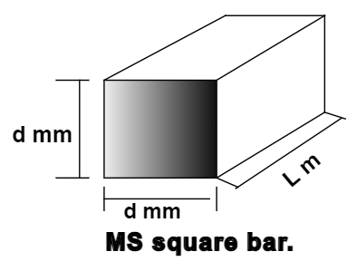 Calculating the weight of the MS square bar./ How to calculate the ...