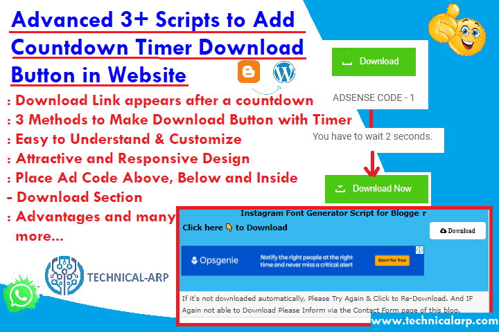 Add Countdown Timer Download Button Blogger 3 Scripts ~ Technical Arp