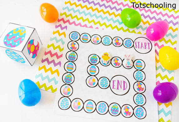 Easter Egg Board Game for Preschool & Kindergarten | Totschooling ...