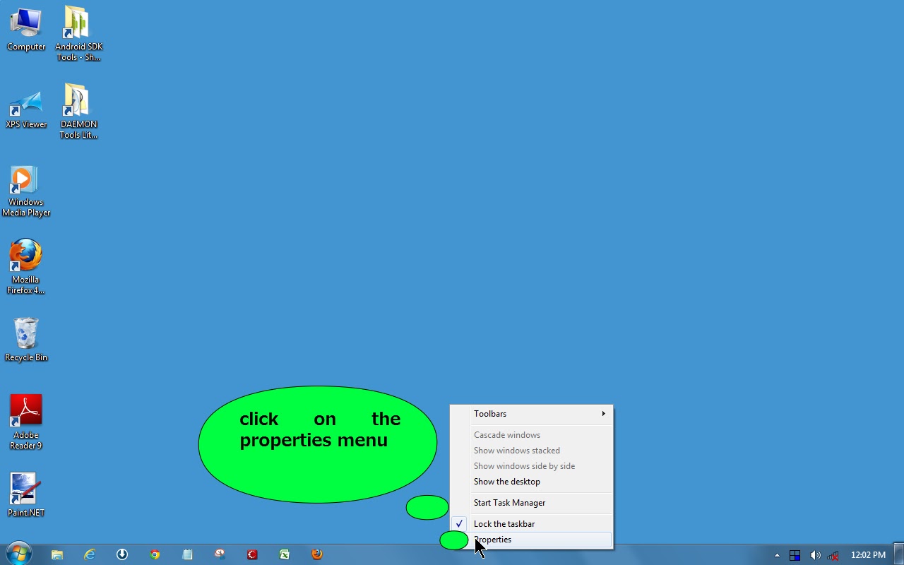 steps to change the location of the taskbar | steps for daily computing