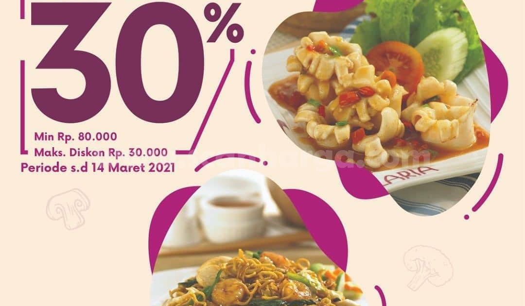 SOLARIA Promo DISKON 30% khusus pesan via GRABFOOD | scanharga