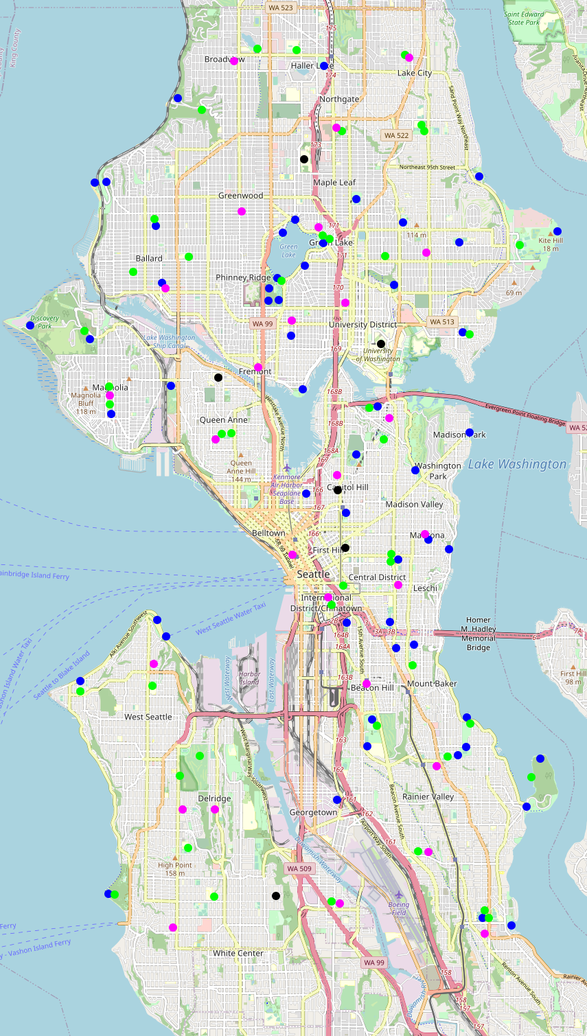 My Seattle Parks Diary: The Seattle Parks' Winter 2019-2020 Restroom Map