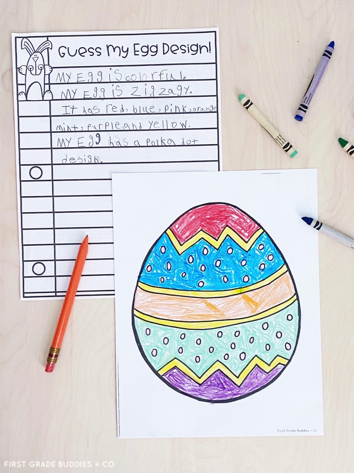 Easter Egg Writing Template