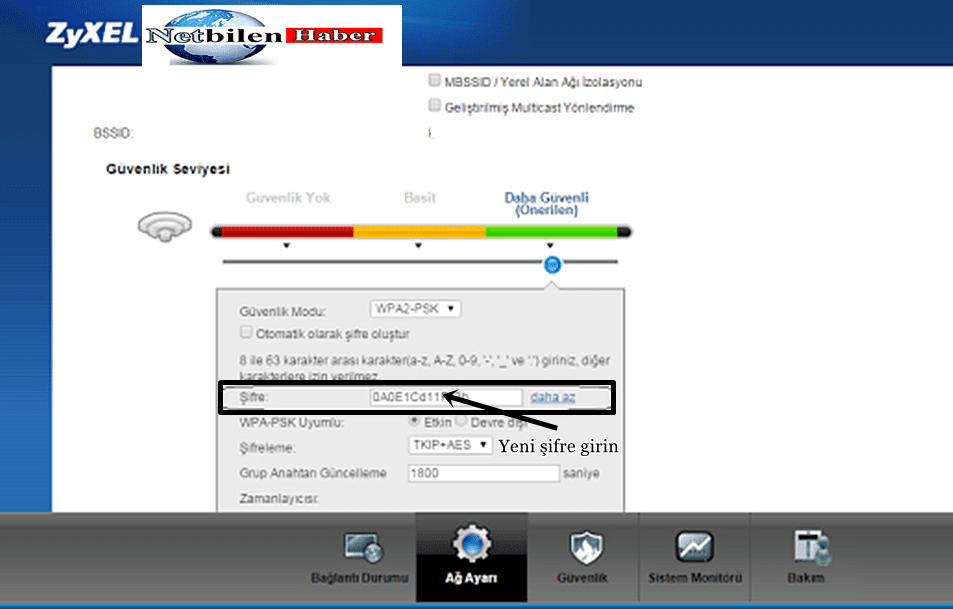 TTNET ZyXEL Modem WiFi Şifresi ve Kullanıcı Adı Değiştirme - Netbilen Haber