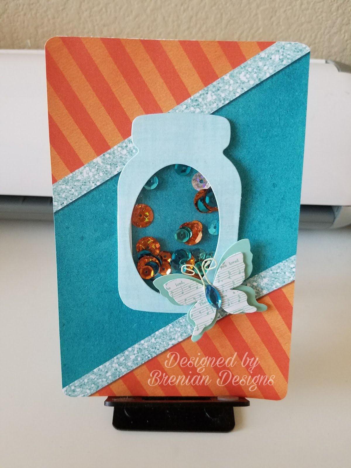 Brenian Designs: Mason Jar Shaker Card