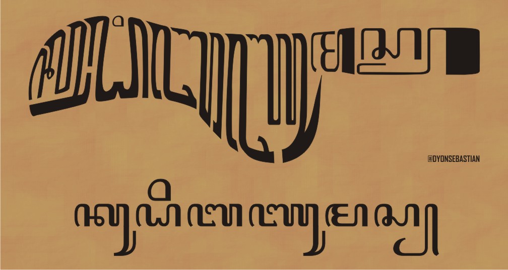 Vektor Tipografi Aksara Jawa | Carakan Jawa