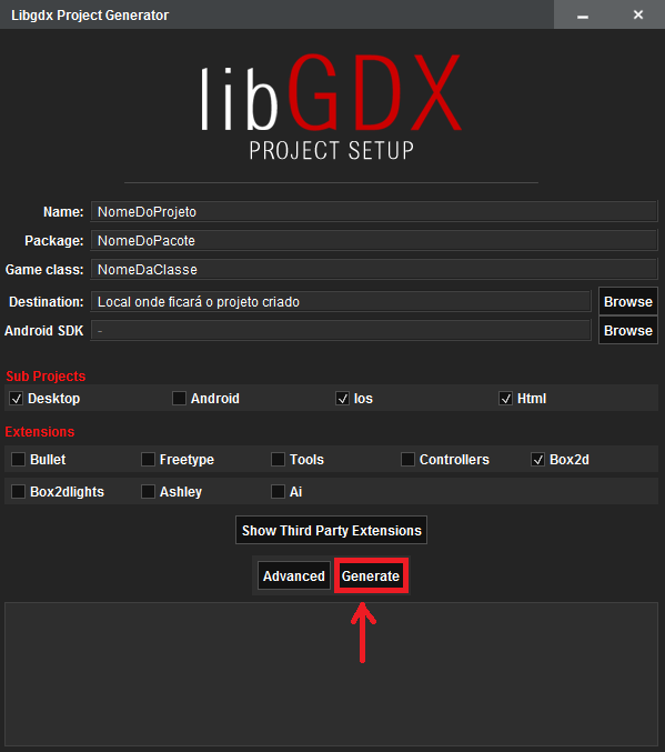 Tutorial de instalação LibGDX
