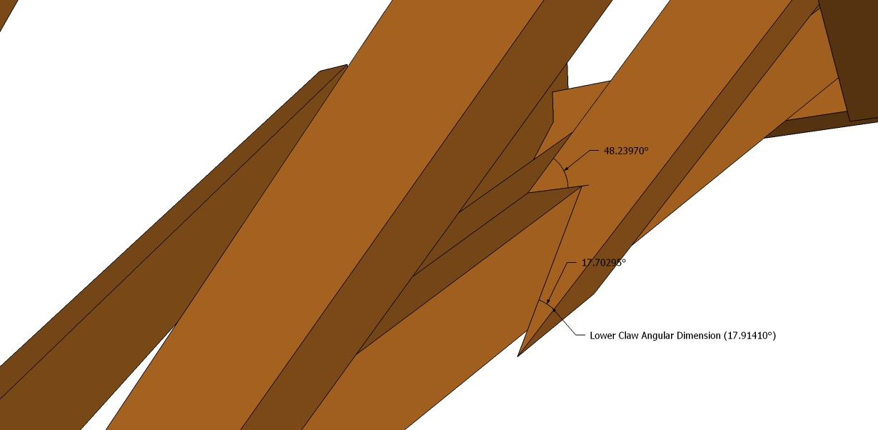 Roof Framing Geometry: Shadow Lines and Witches Cut Plane