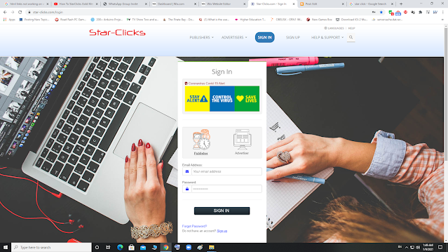 Earn by clicking ads STAR CLICKS