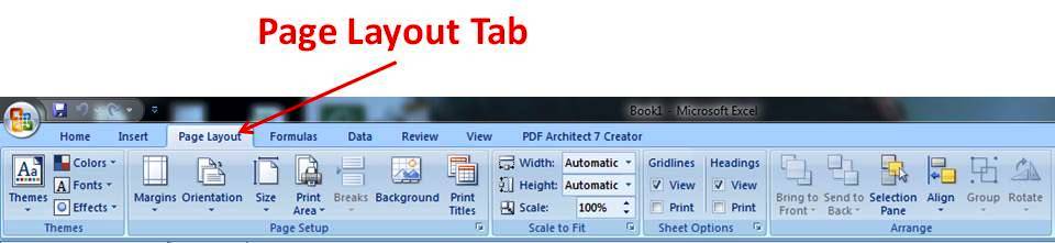 Page Layout Tab In MS Excel 2007 In Hindi And English Page Layout Tab In MS Excel 2007 In Hindi And English