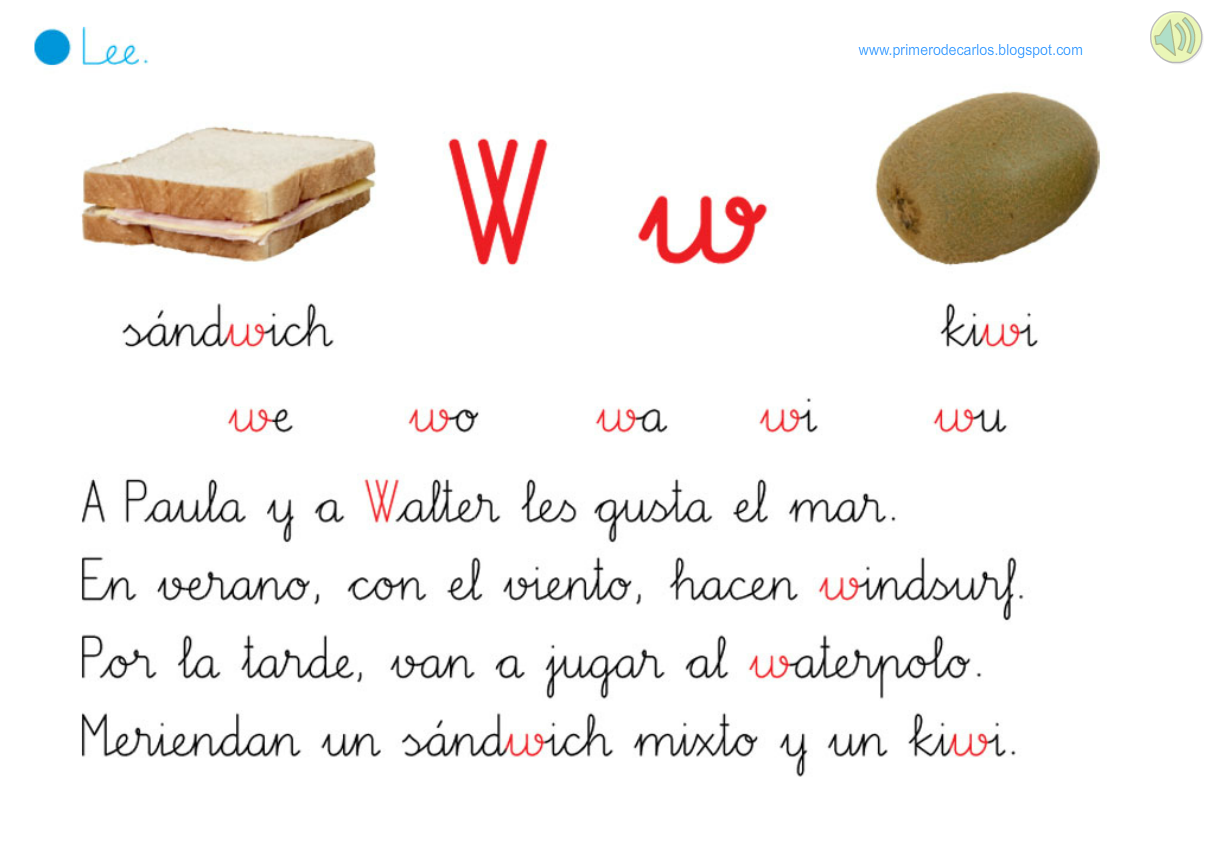 LA PANDILLA DE ALFAJARÍN: Leemos con w