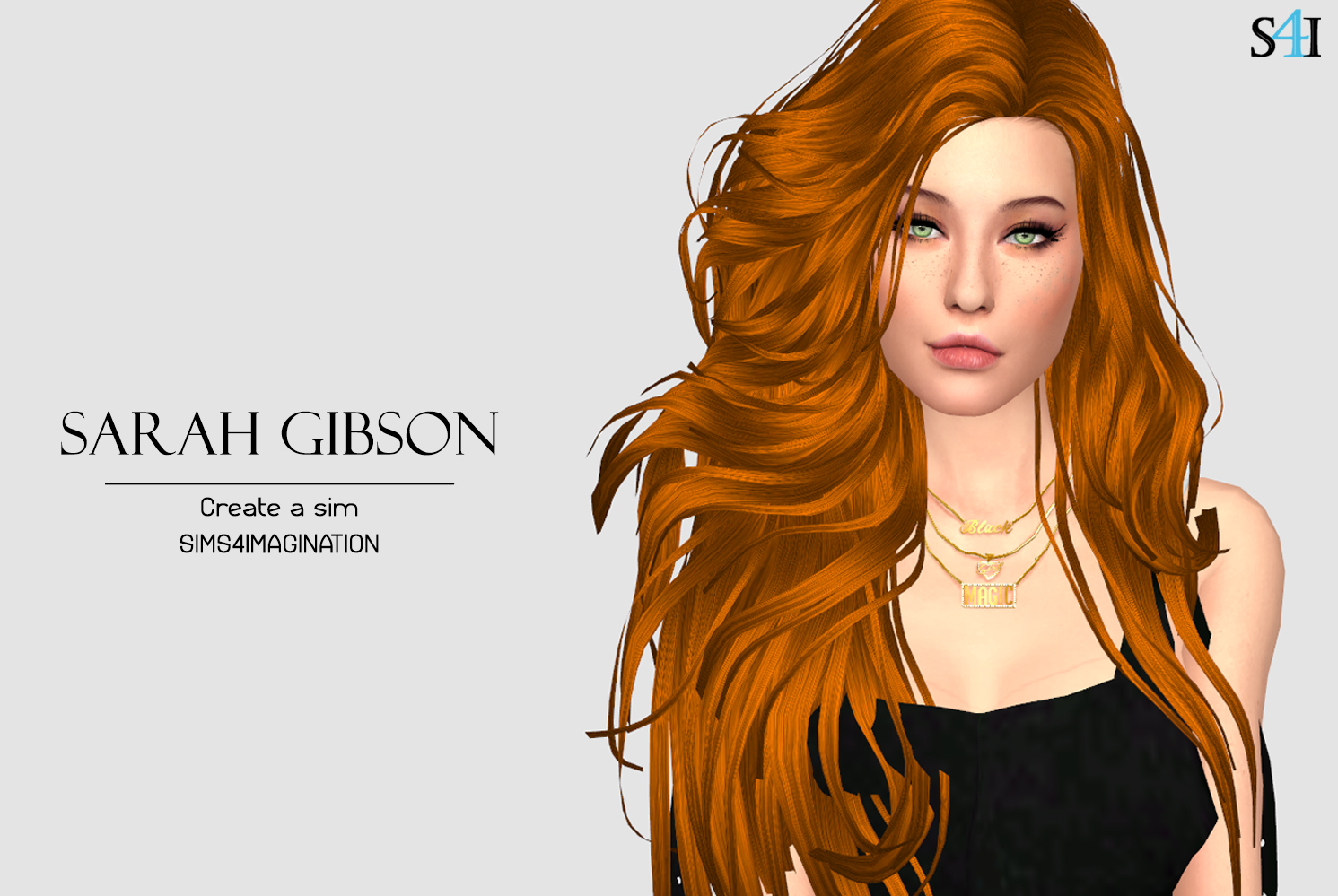 Sims 4 CAS: Sarah Gibson - Imagination Sims 4 CAS