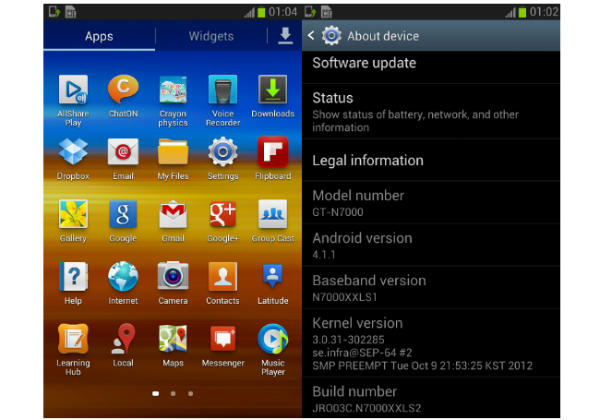 Galaxy Note Brasil Galaxy Note Gt N7000 Nova Rom 4 1 1 Jelly Bean