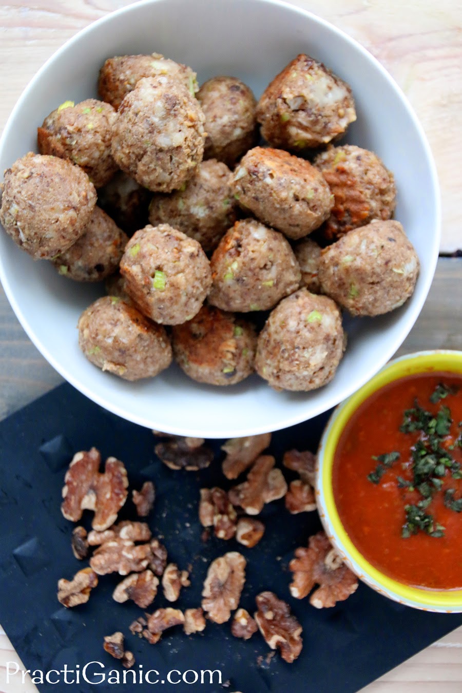 Walnut Burgers or Meatballs | PractiGanic: Vegetarian Recipes and ...