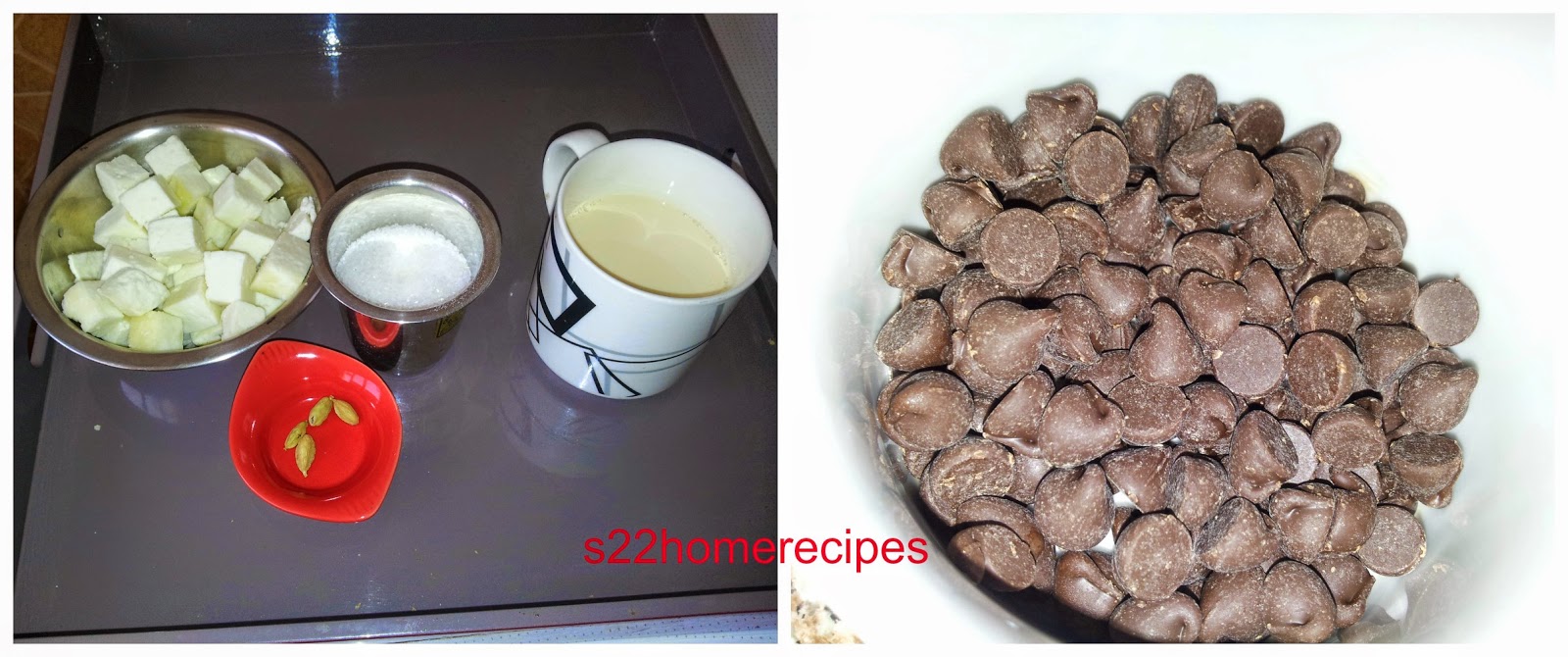 Frozen Paneer Chocolate burfi(cottage cheese Chocolate Bars)