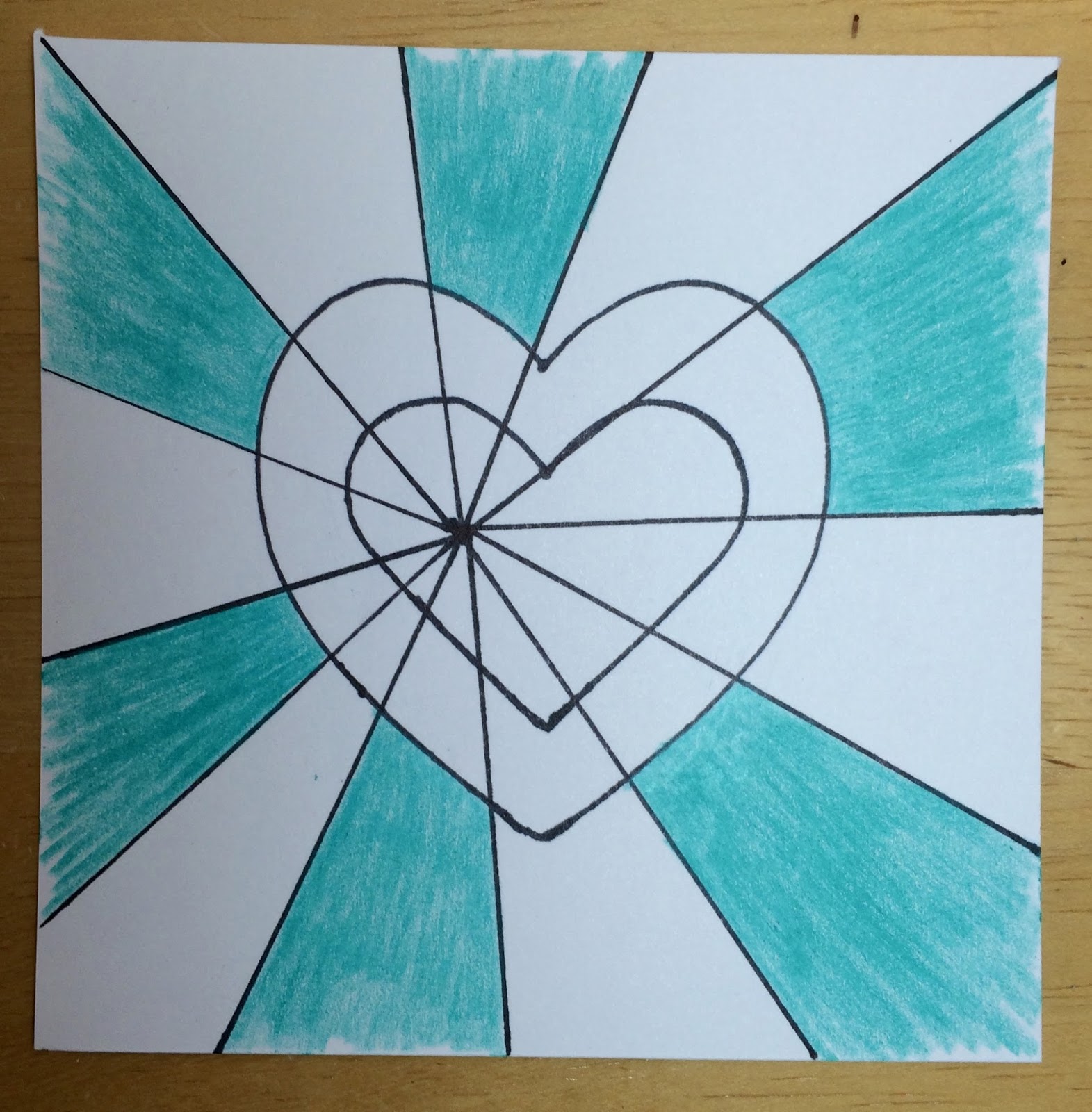 Kathy's Art Project Ideas: Double Heart Optical Illusion Art Lesson