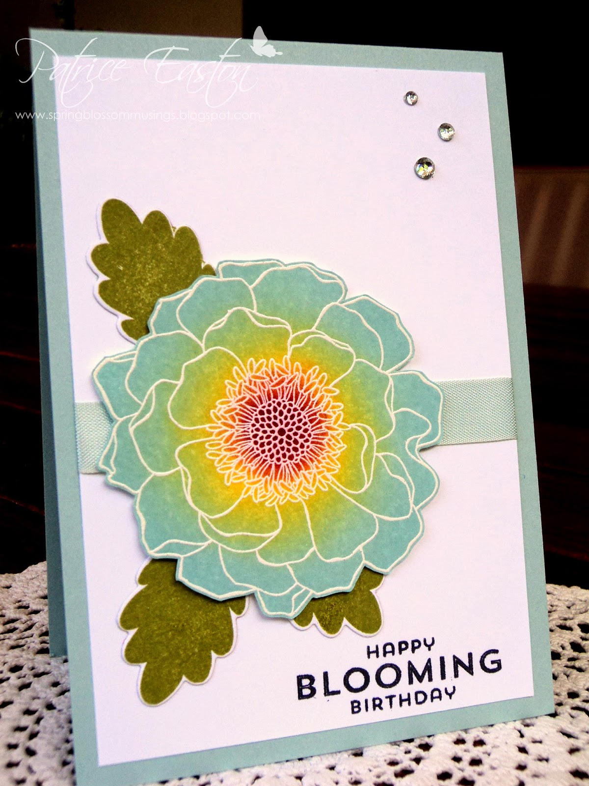 Spring Blossom Musings: Blended Bloom Birthday - sponged