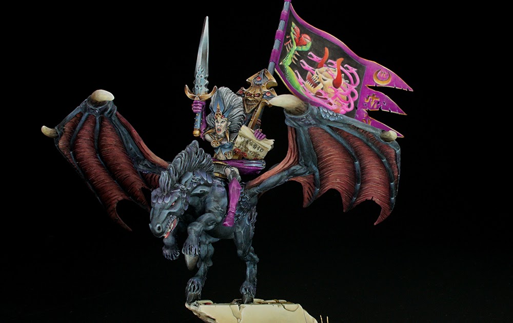 GeOrc's Workbench: Dark Elves Sorceress riding Dark Pegasus - Part 2