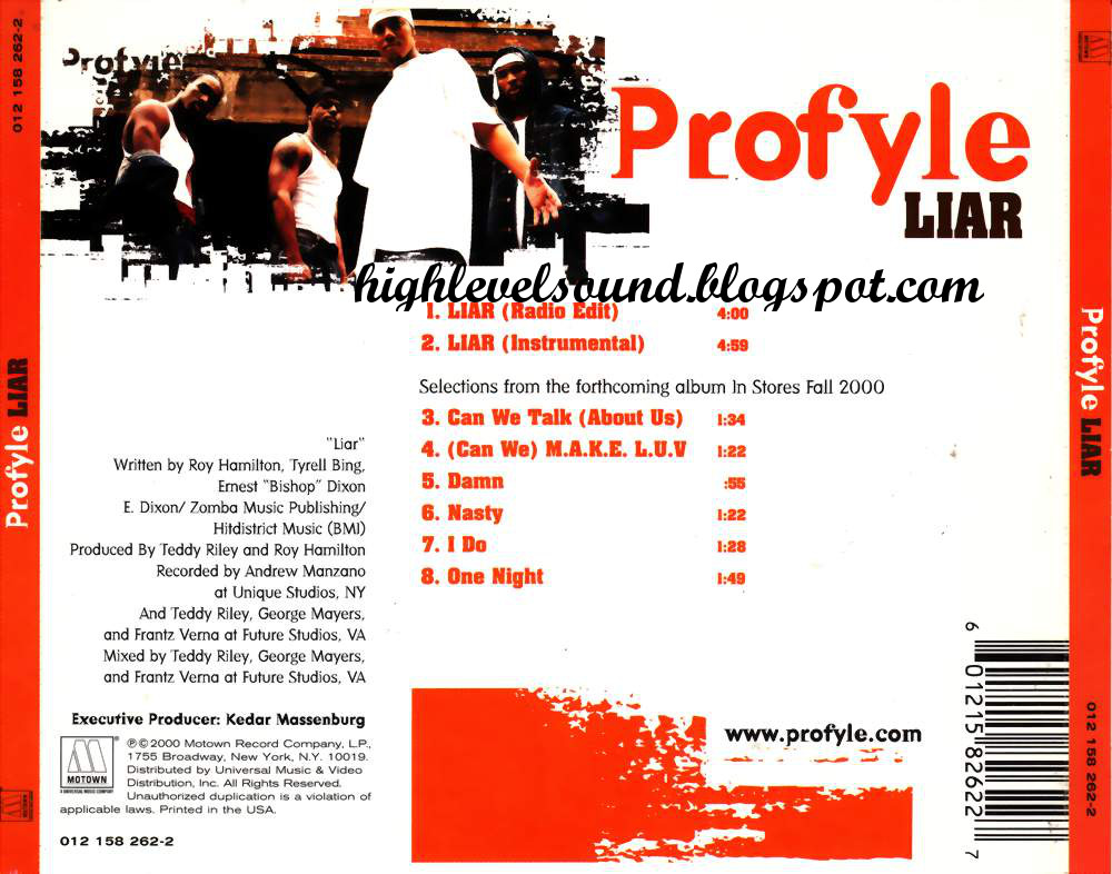 highest level of music: Profyle - Liar-(CDS)-2000-hlm