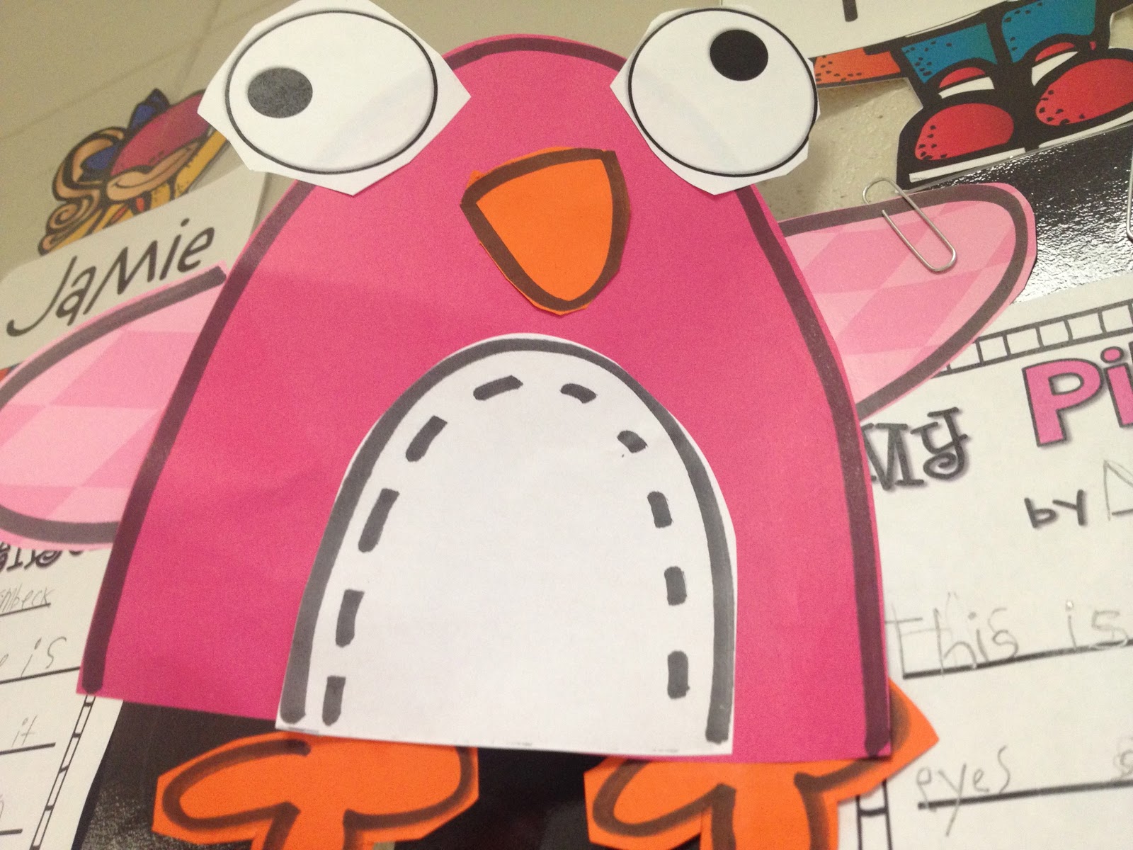First Grader...at Last!: Pink Penguin Craftivity