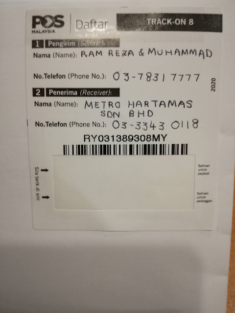 Farhana Jafri: Tutorial | Registered Post / Pos Berdaftar POS Malaysia