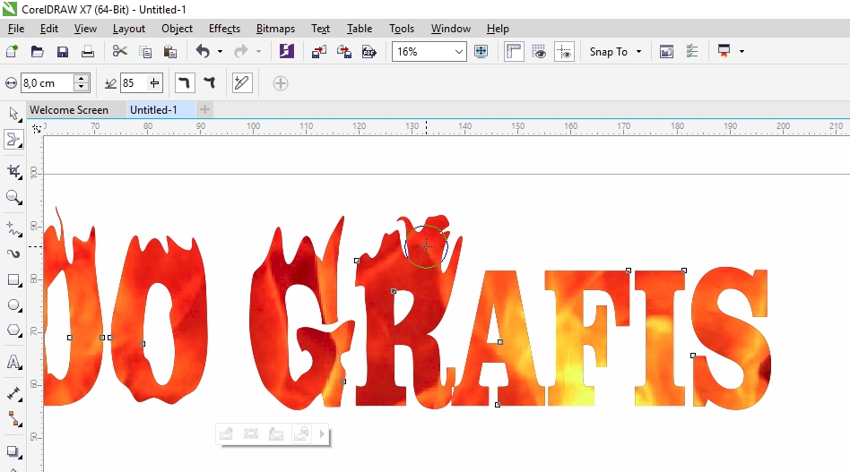 Membuat efek api pada teks CorelDRAW - Biologizone