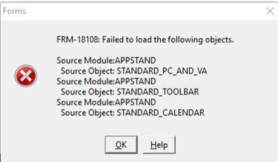 Oracle Application: Oracle Form Error - FRM-12108: Failed To Load ...